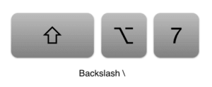 Mac OS X: Backslash eingeben