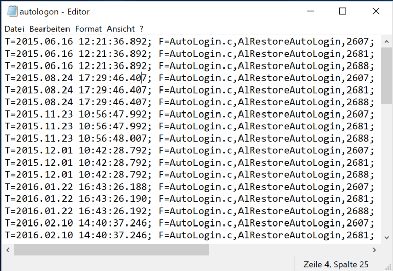 Notepad: Zeile und Spalte im Editor anzeigen