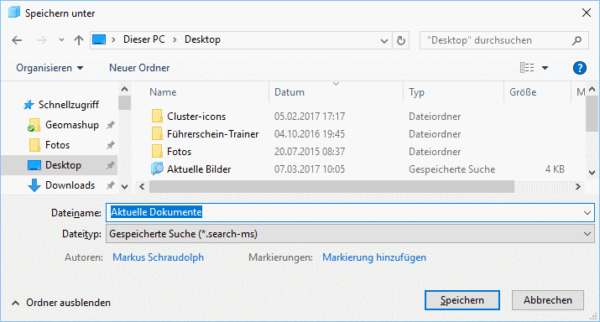 Windows: Dateisuche nach Name, Typ, Alter und weiteren Merkmalen