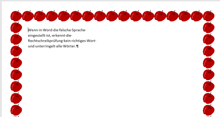 In Word Rahmen um Seiten, Text und Bilder ziehen