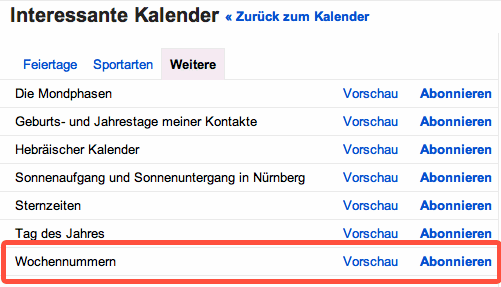 Google: Kalenderwochen einblenden | Tippscout.de
