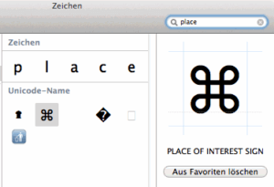 Mac: Befehlstaste finden und Befehlszeichen in Text einfügen
