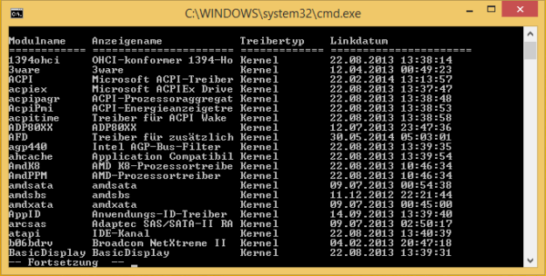 Windows: Alle auf dem System installierten Treiber finden