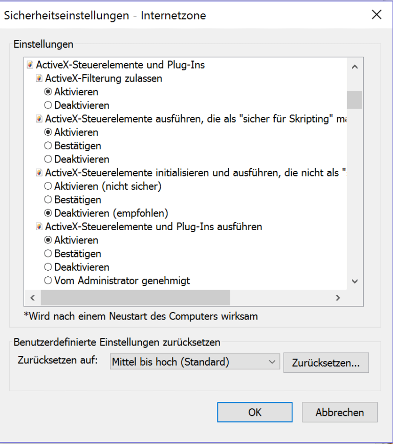 ActiveX deaktivieren im Internet Explorer - so geht's